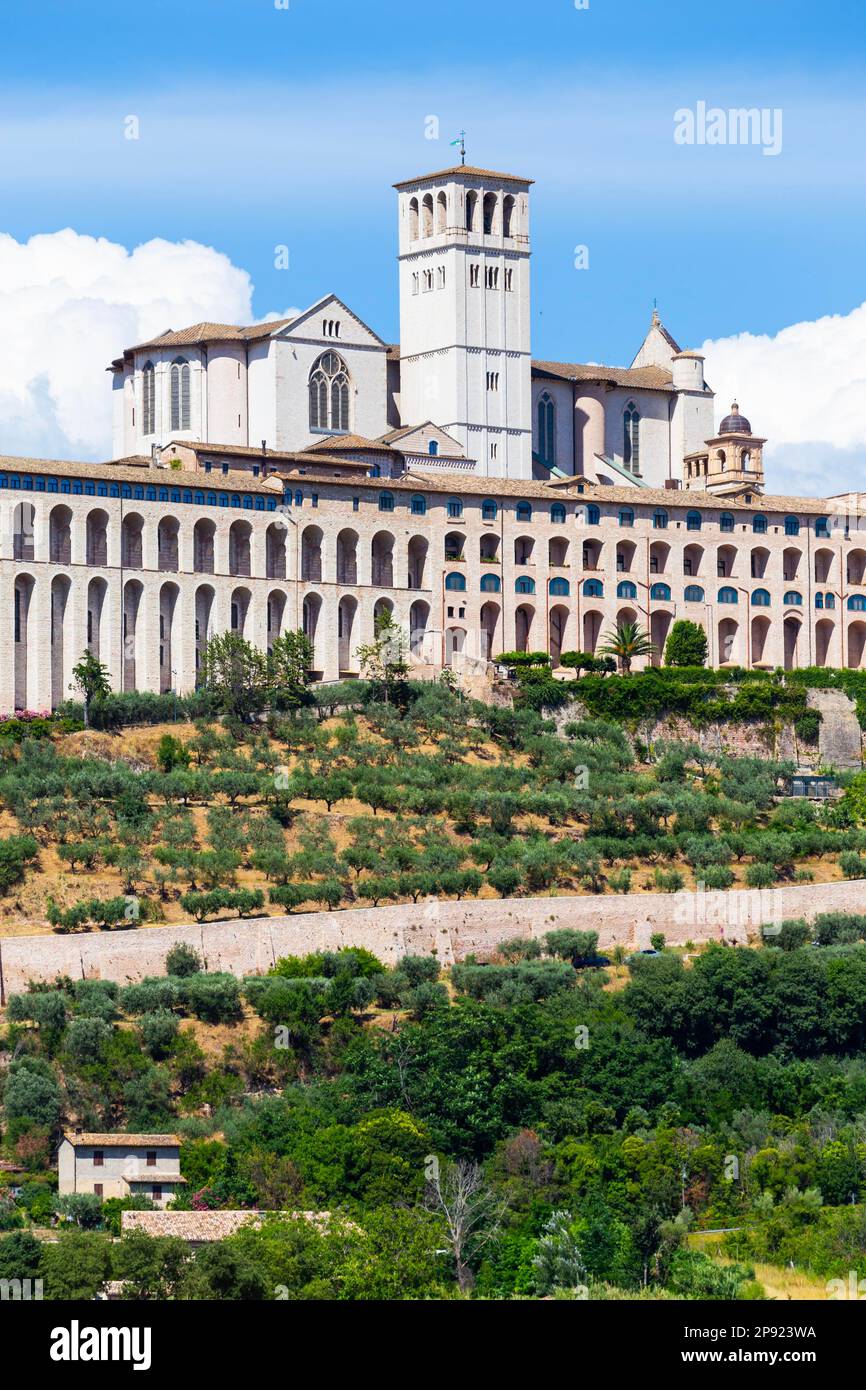 Assisi village in Umbria region, Italy. The most important Italian St ...
