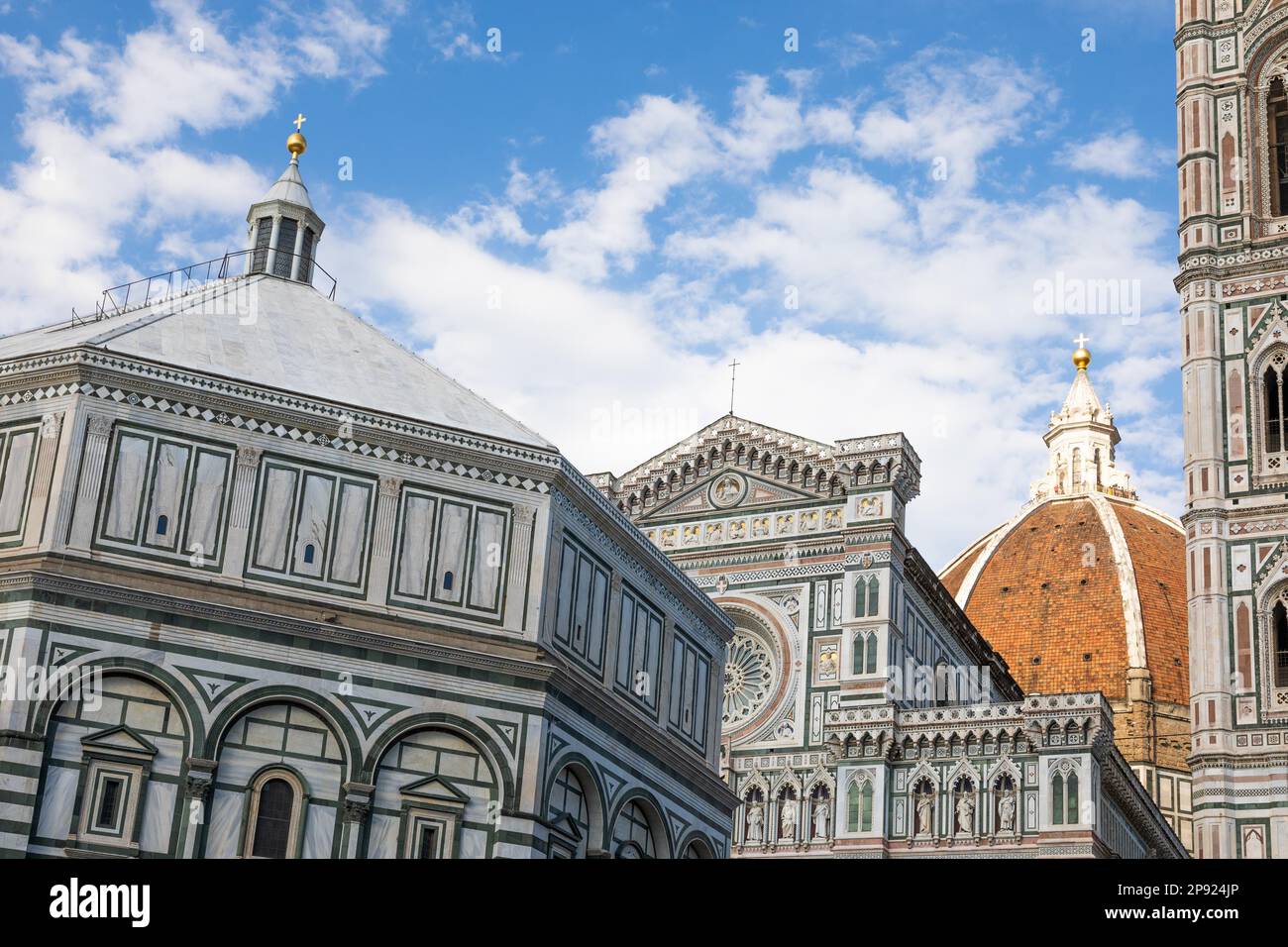 Florence, Italy. The romantic and colorful cathedral - also named Duomo ...