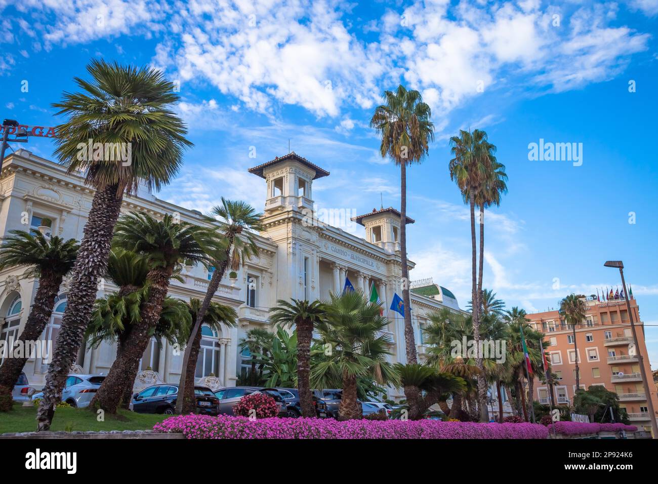 SANREMO, ITALY - CIRCA AUGUST 2020: view of the Sanremo Casino, one of ...