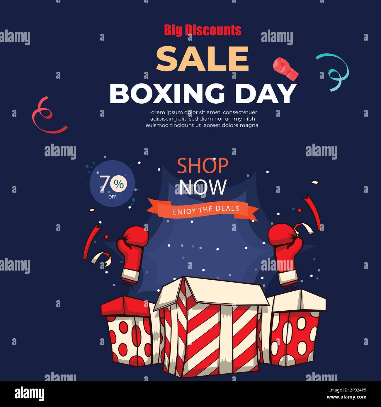 Present boxing day happy Stock Vector Images - Alamy