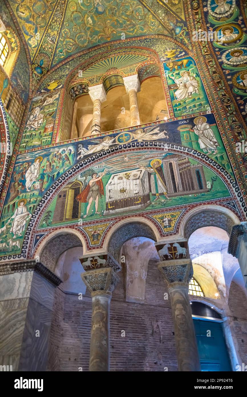 RAVENNA, ITALY - CIRCA AUGUST 2020: historic byzantine mosaic in Saint ...