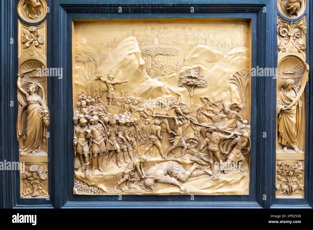 Florence Gate of Paradise: main old door of the Baptistry of Florence ...