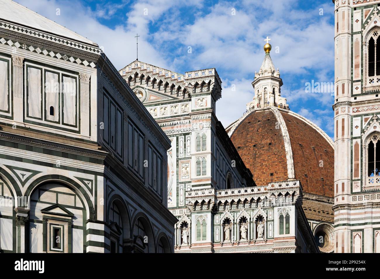 Florence, Italy. The romantic and colorful cathedral - also named Duomo ...