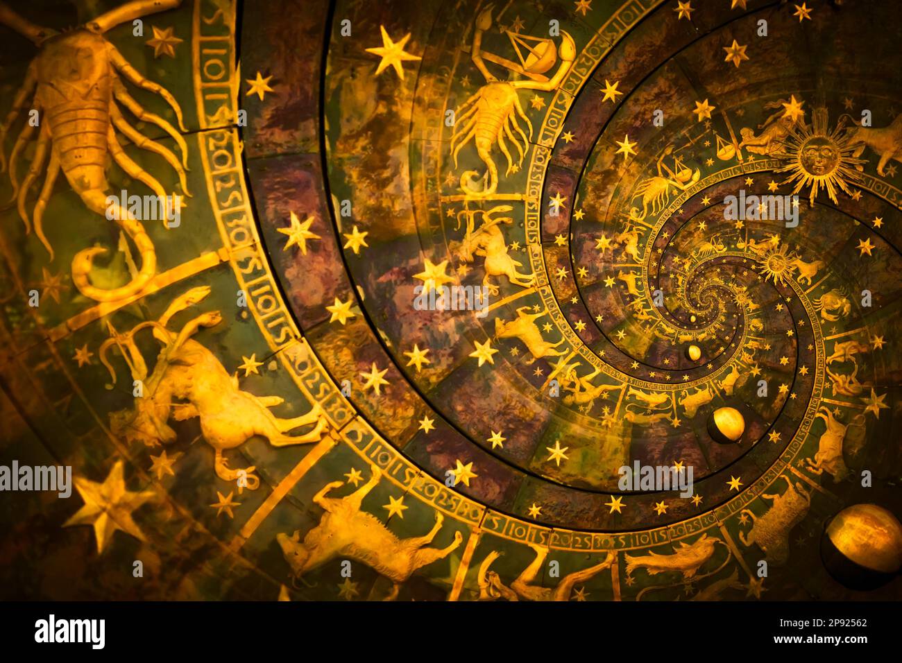 Astrology and alchemy sign background illustration - black Stock Photo ...