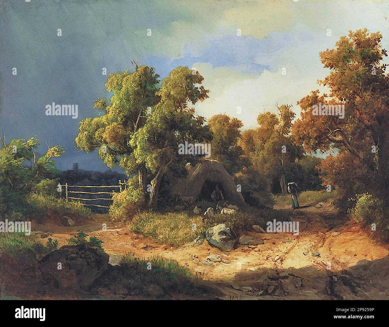 Markó II Károly - Romantikus táj pásztorral - Magyar Iskola - XIX ...