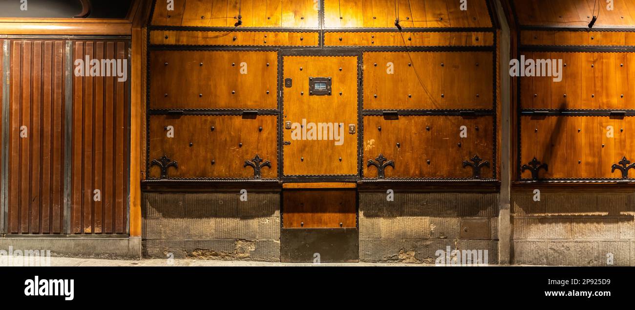 Vintage old door - concept for security, safety, secret, privacy ...