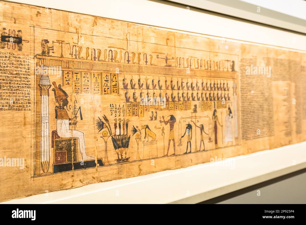 TURIN, ITALY - CIRCA MAY 2021: ancient Egyptian papyrus with ... TURIN, ITALY - CIRCA MAY 2021: ancient Egyptian papyrus with ...