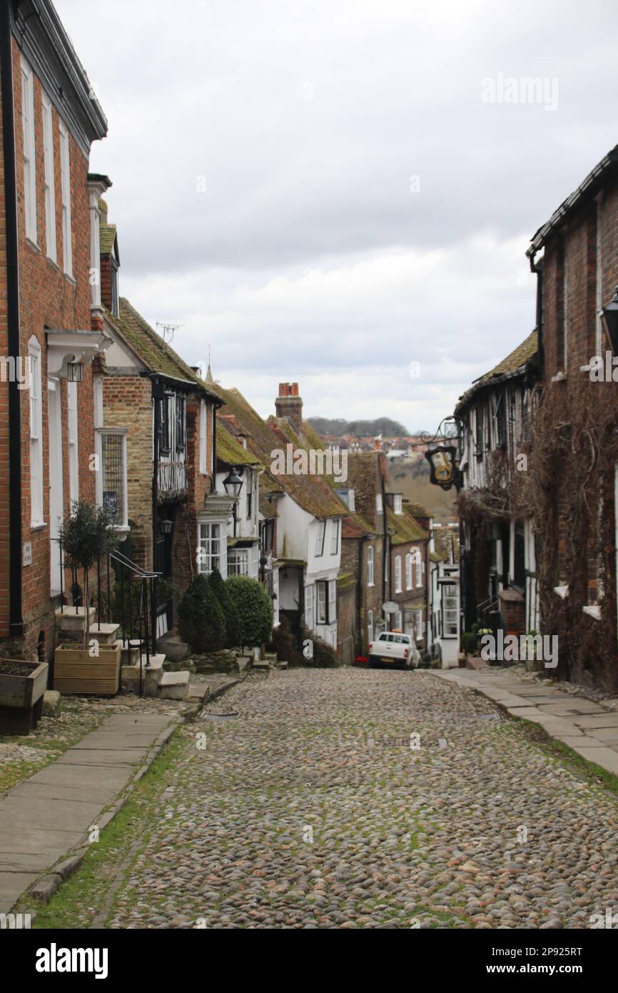 cobbled streets of historic Rye, Sussex Stock Photo - Alamy