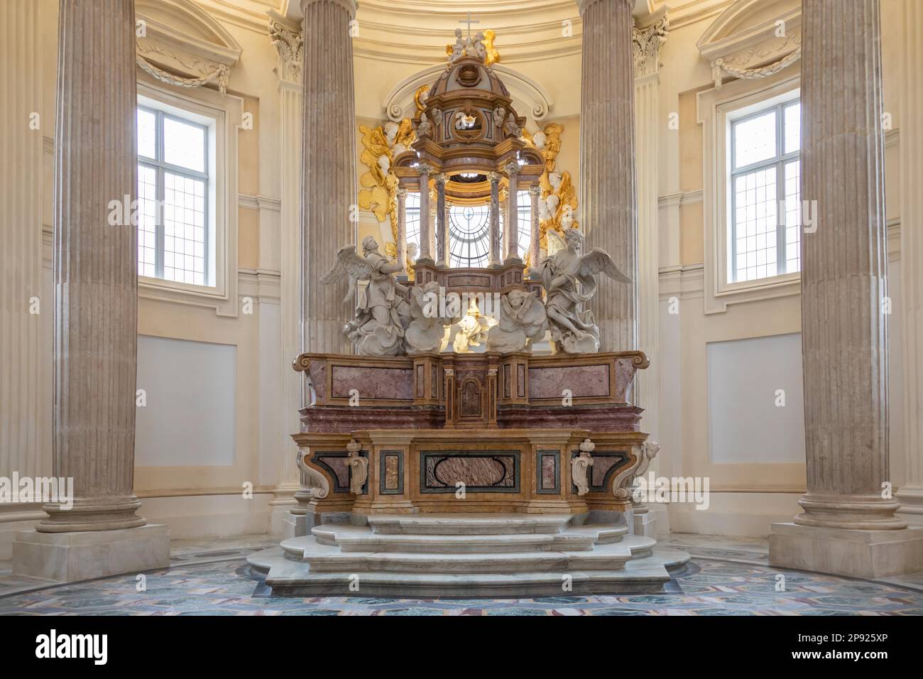 VENARIA REALE, ITALY - Circa January 2022: Baroque catholic church ...