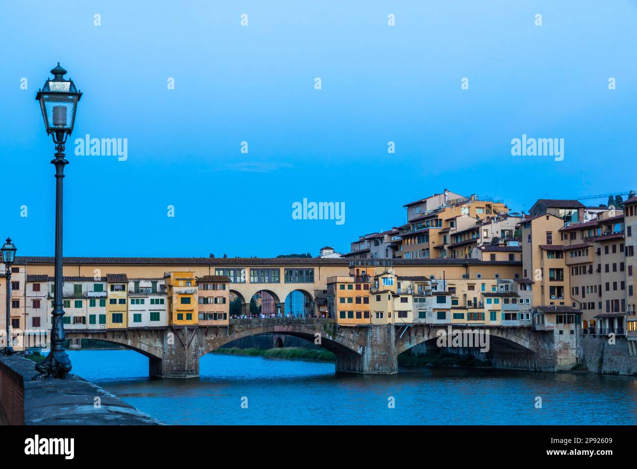 Florence, Italy - Circa June 2021: sunset on Ponte Vecchio - Old Bridge ...