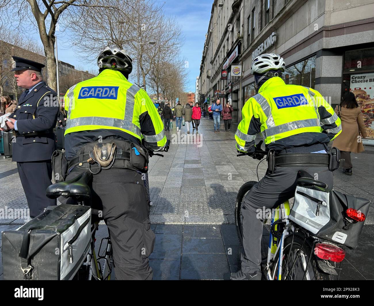 Members of An Garda Siochana nearby the new Garda Station on O'Connell ...