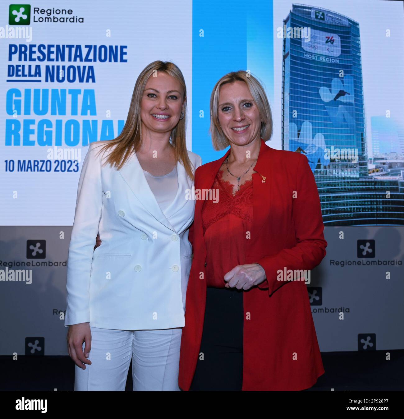 Milan, Italy Palazzo Lombardia, Attilio Fontana president of the ...