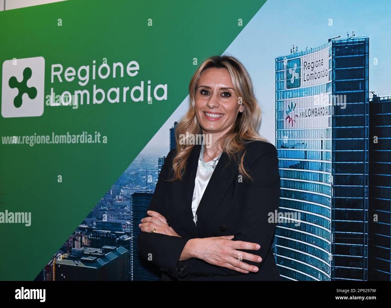Milan, Italy Palazzo Lombardia, Attilio Fontana president of the ...