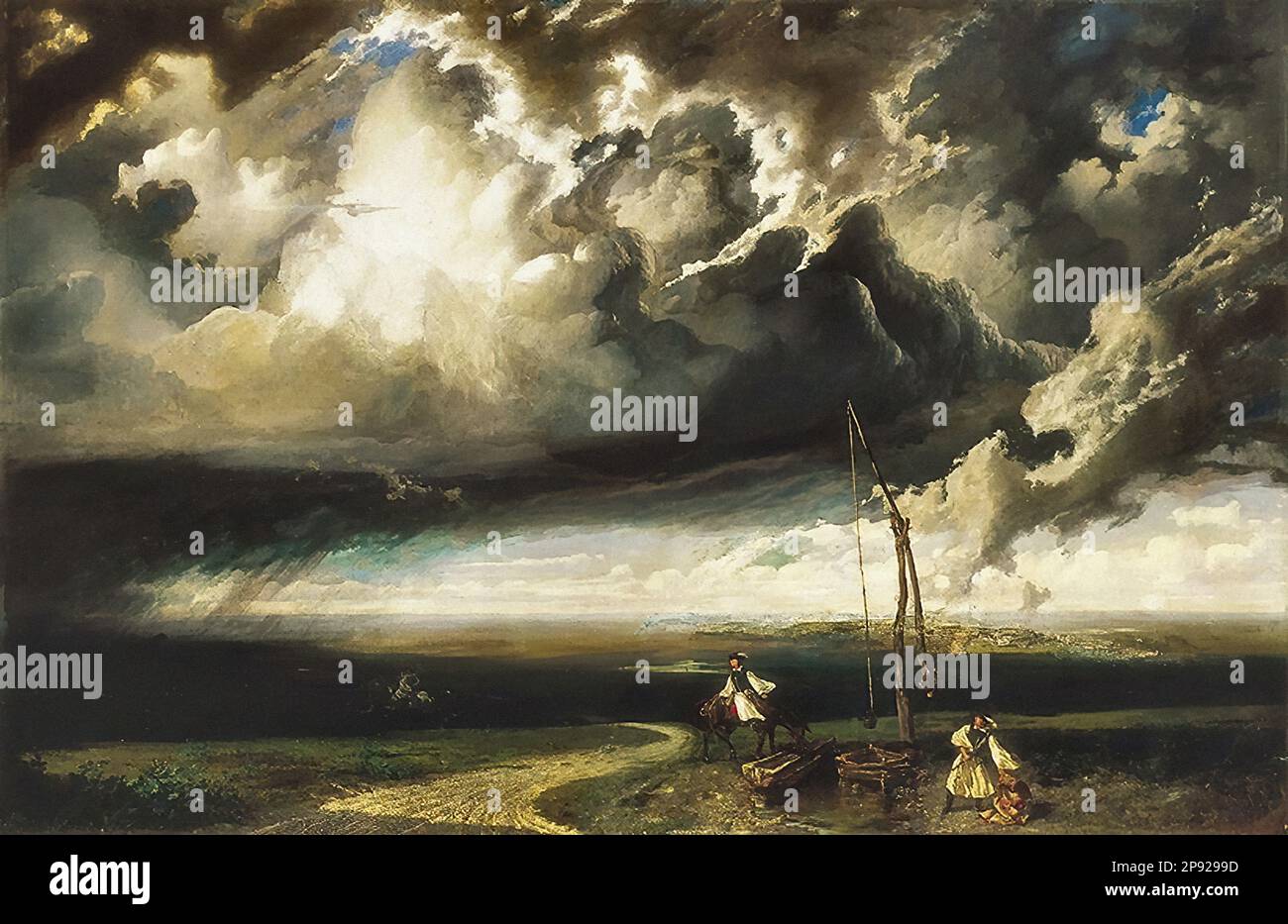 Telepy Károly - a Berchtold család a kút mellett - Magyar Iskola - XIX ...