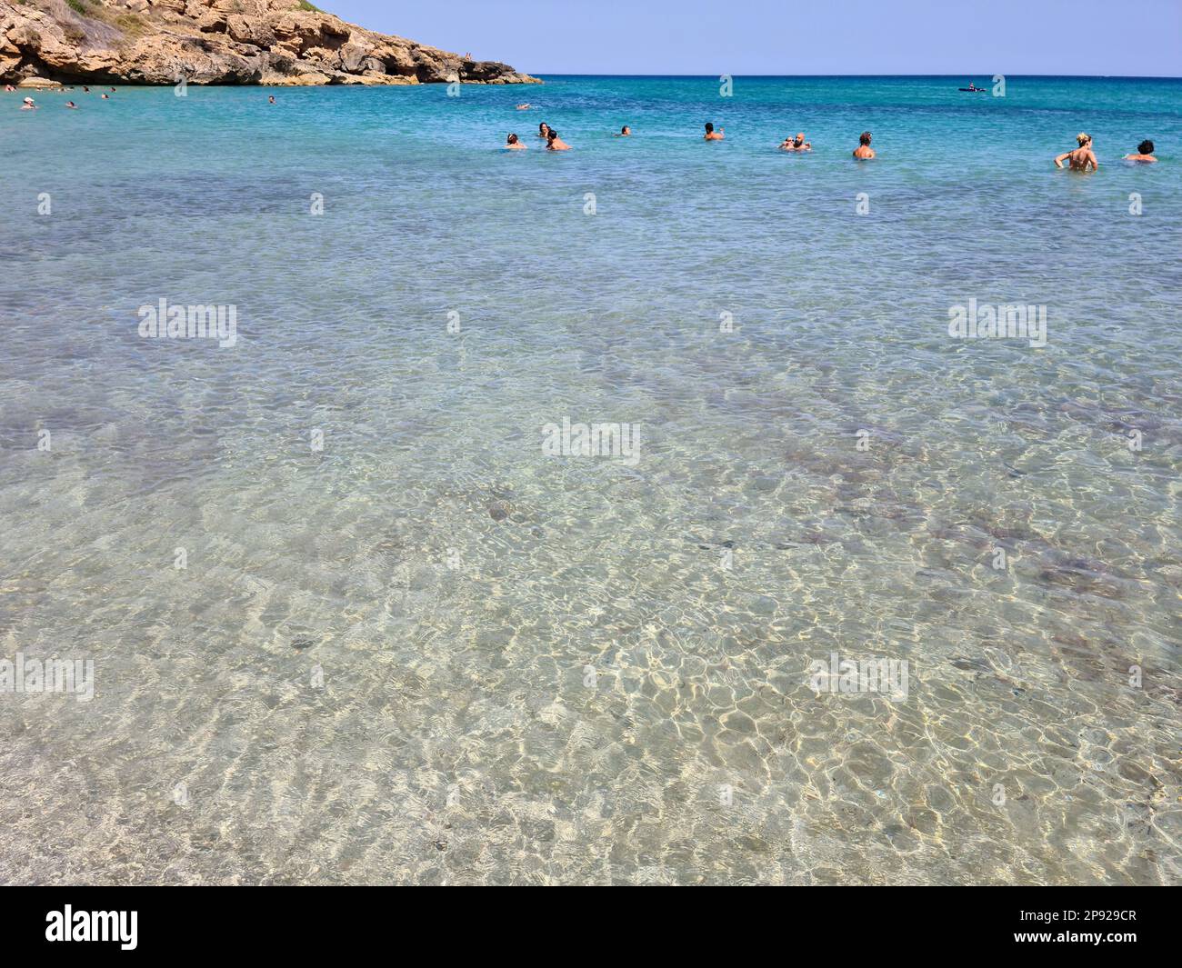 Calamosche beach is located between the archaeological remains of Eloro ...