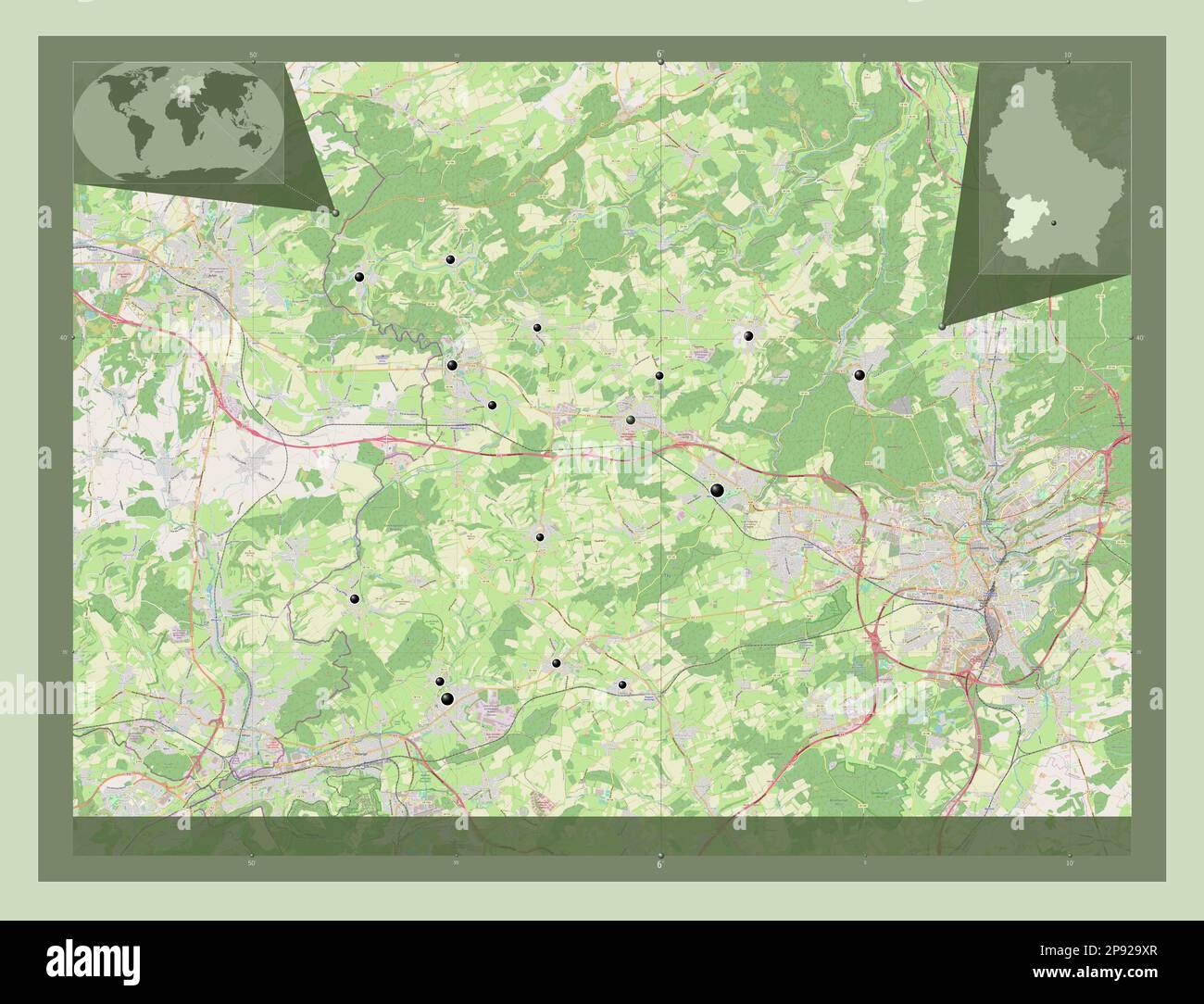 Canton Capellen, canton of Luxembourg. Open Street Map. Locations of ...