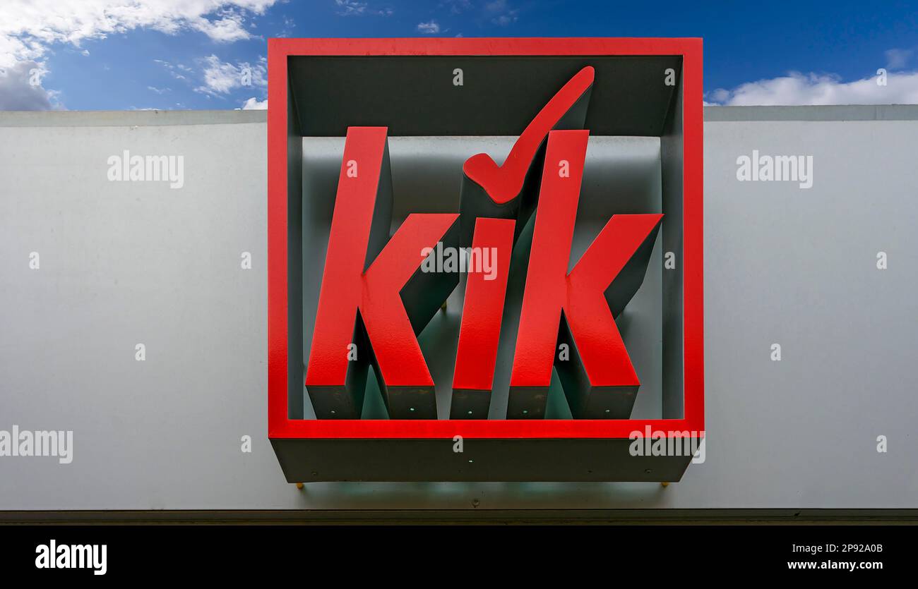 Company logo of a fashion shop, Bavaria, Germany Stock Photo - Alamy