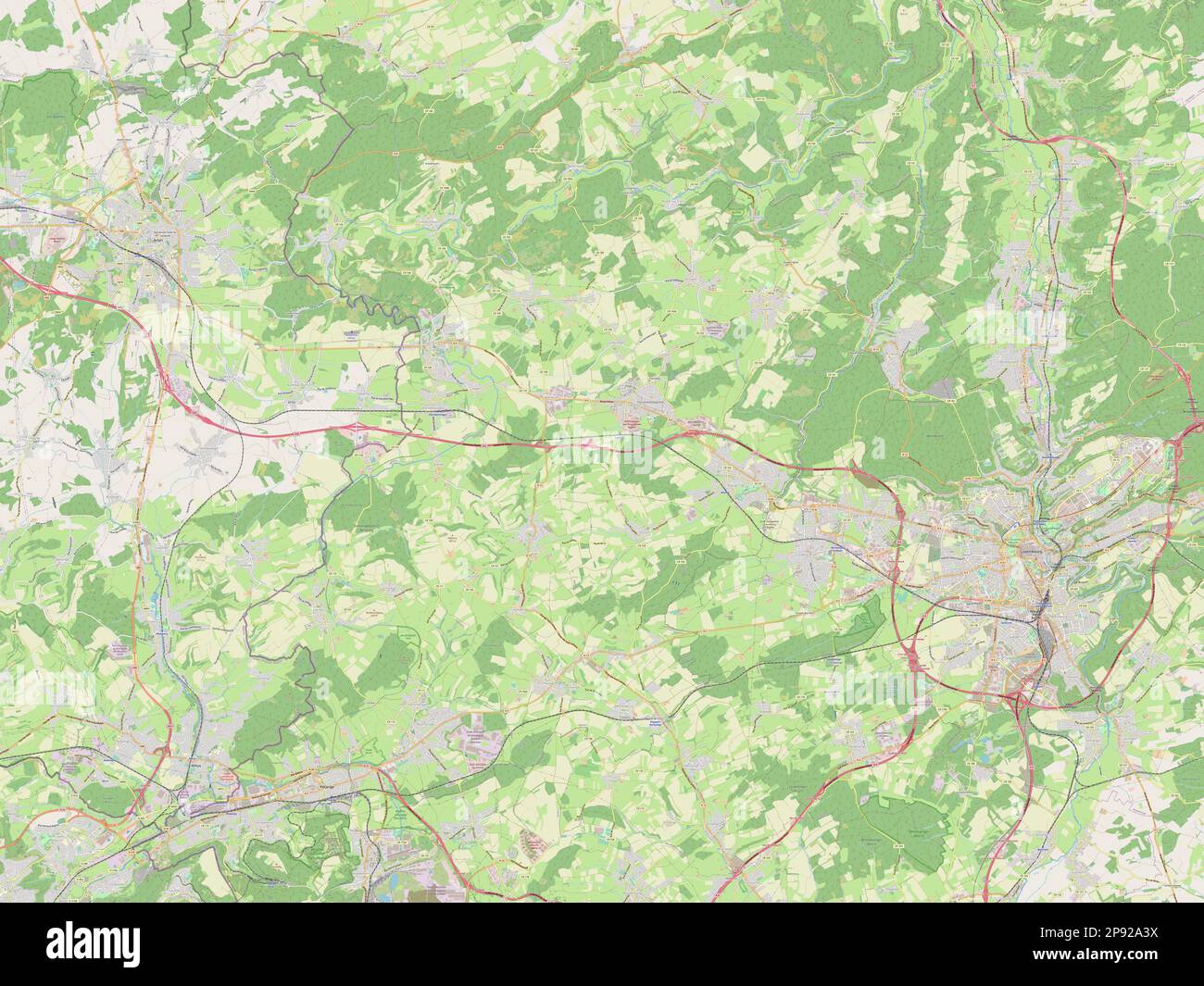 Canton Capellen, canton of Luxembourg. Open Street Map Stock Photo - Alamy