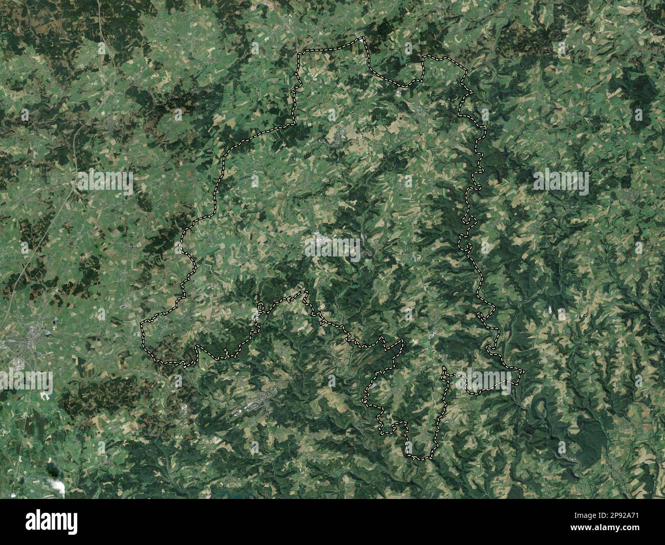 Canton Clervaux, canton of Luxembourg. High resolution satellite map ...