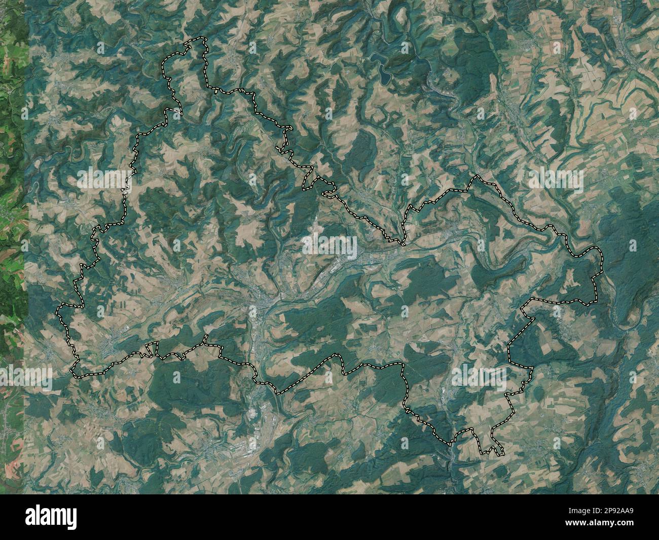Canton Diekirch, canton of Luxembourg. High resolution satellite map ...