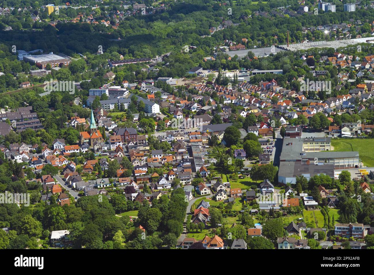 Aerial photograph of Bremen Vegesack district Grohn, Germany Stock ...