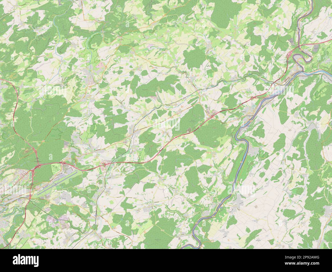 Canton Greivemaacher, canton of Luxembourg. Open Street Map Stock Photo ...