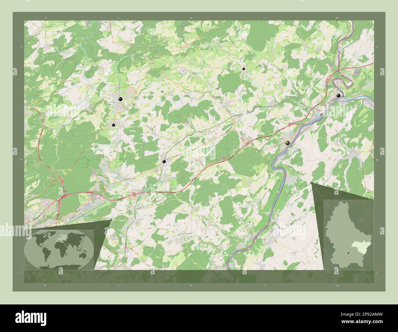 Canton Greivemaacher, canton of Luxembourg. Open Street Map. Locations ...