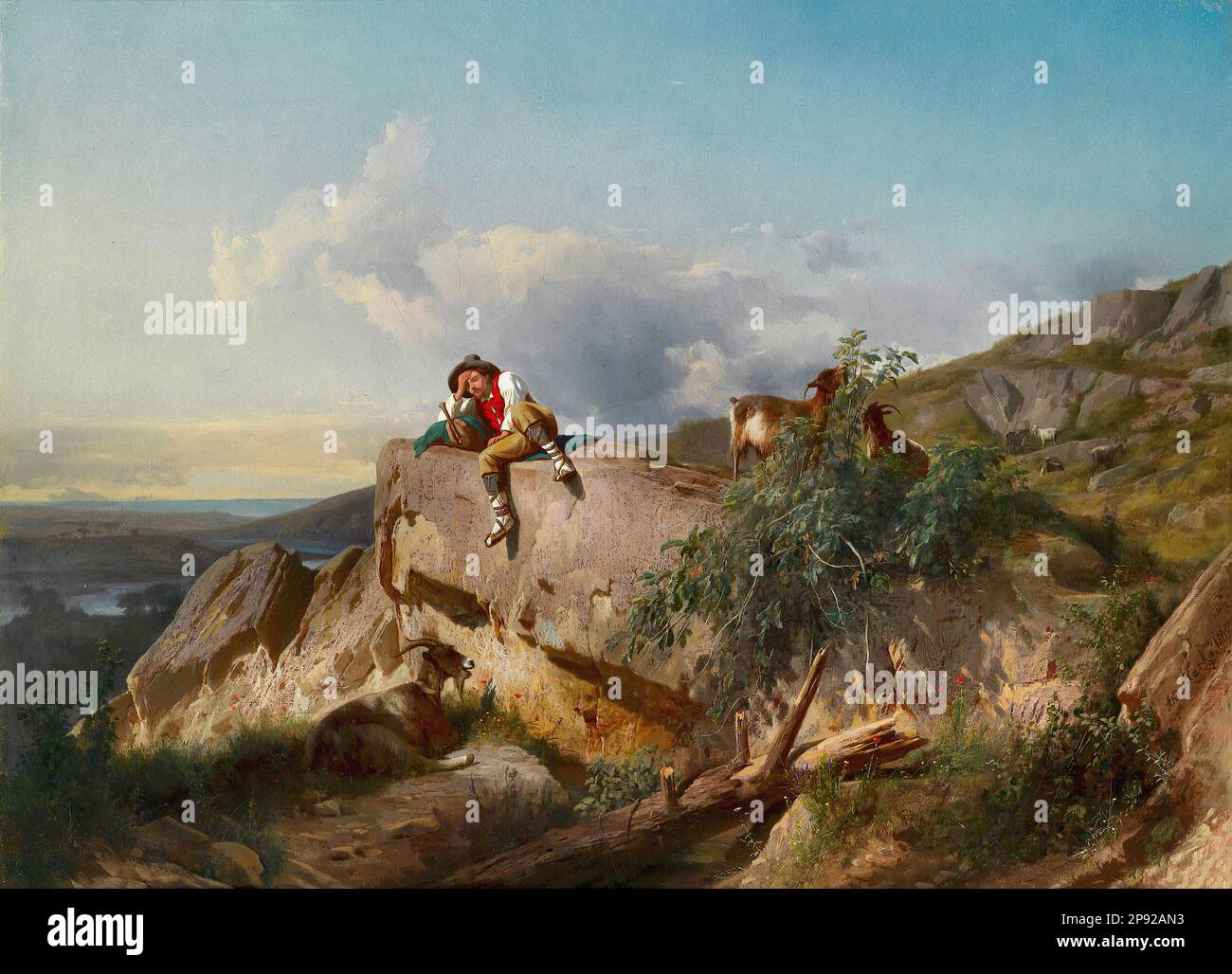 Markó András - Római kecskepásztor nyugalomban - Magyar Iskola - XIX ...