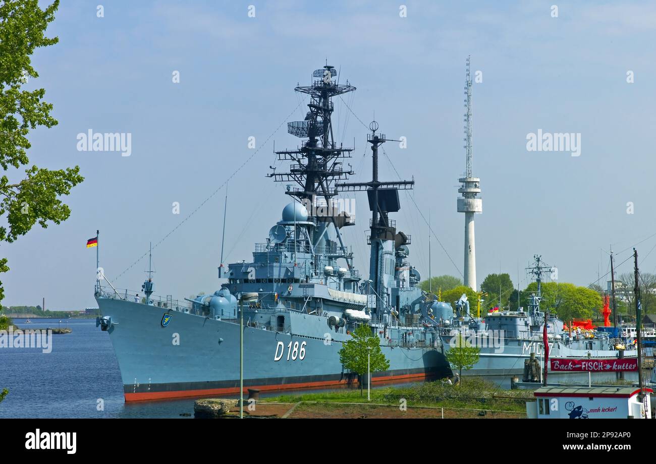 Frigate Moelders in the German Naval Museum of Wilhelmshaven, Germany ...