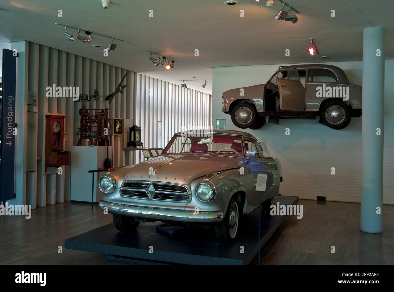 Borgward cars in an exhibition at the Focke Museum in Bremen, Germany ...