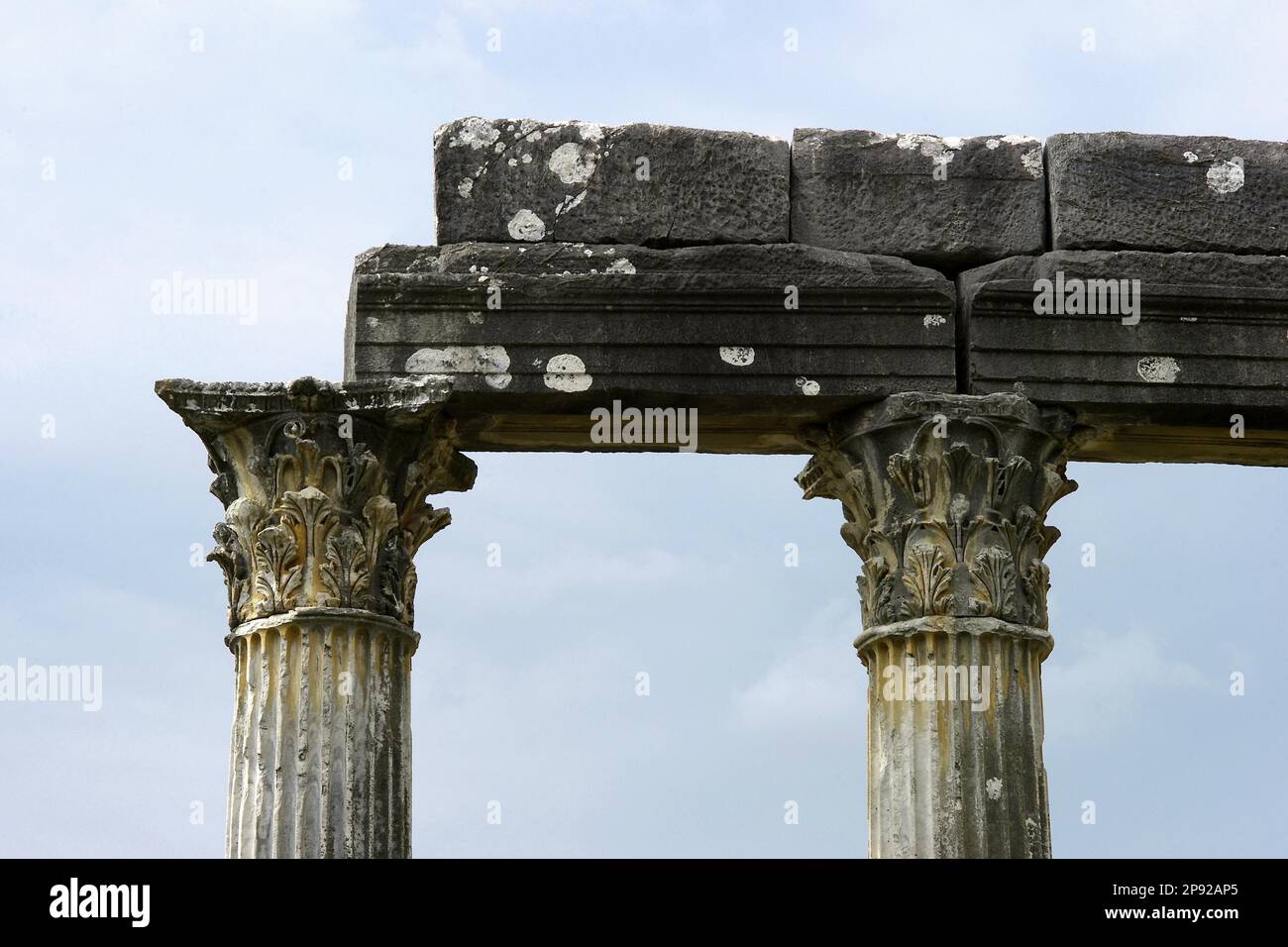 Detail of the Temple of Zeus, Euromos, Turkey Stock Photo - Alamy