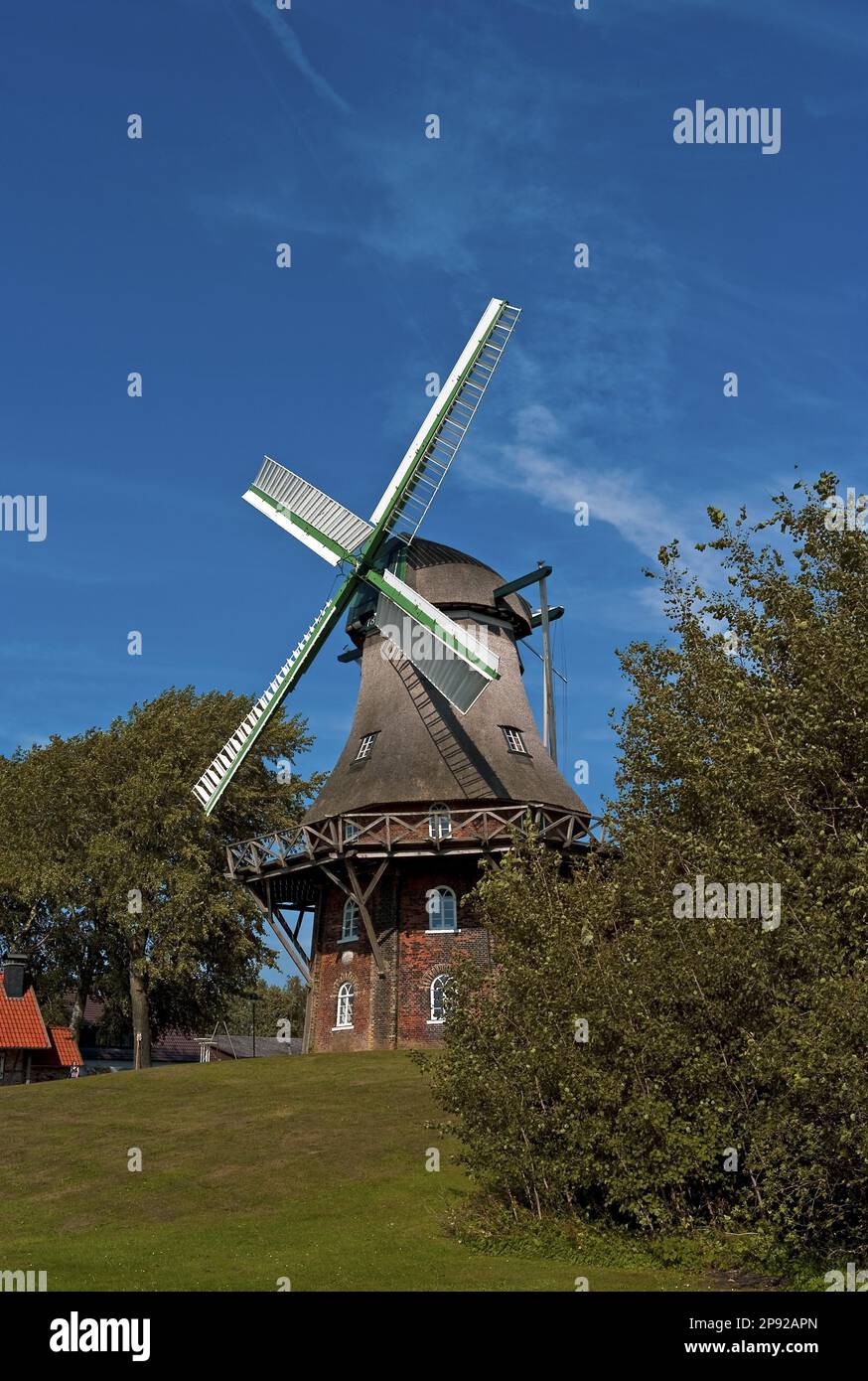 Gallery windmill in Midlum, district of Cuxhaven, Germany Stock Photo - Alamy