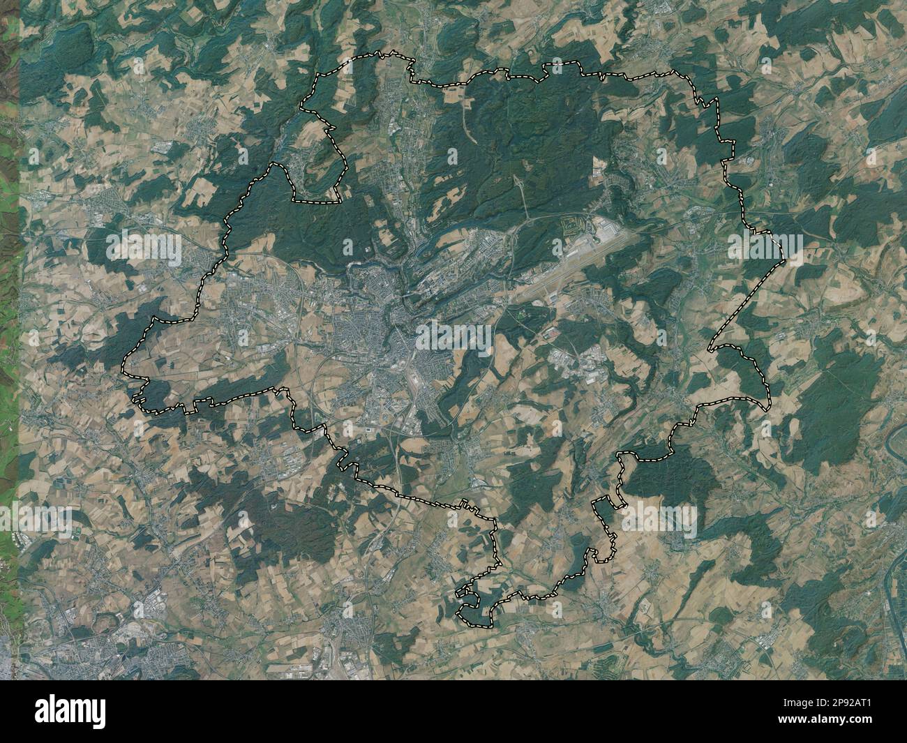 Canton Luxembourg, canton of Luxembourg. High resolution satellite map ...