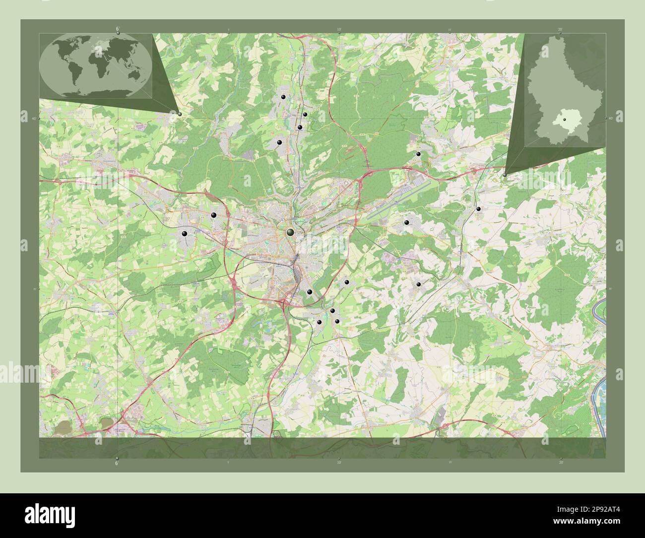 Canton Luxembourg, canton of Luxembourg. Open Street Map. Locations of ...