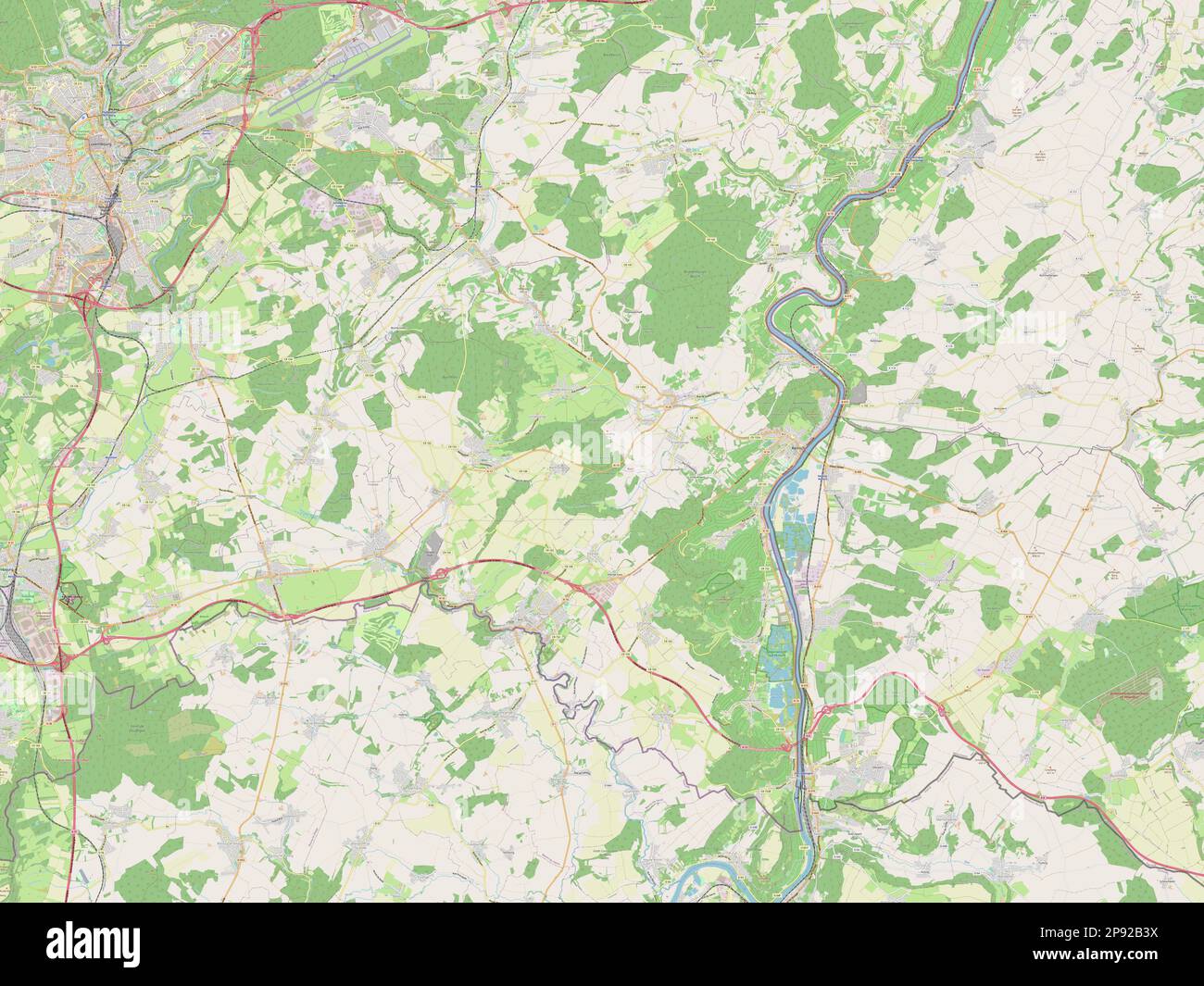 Canton Remich, canton of Luxembourg. Open Street Map Stock Photo - Alamy