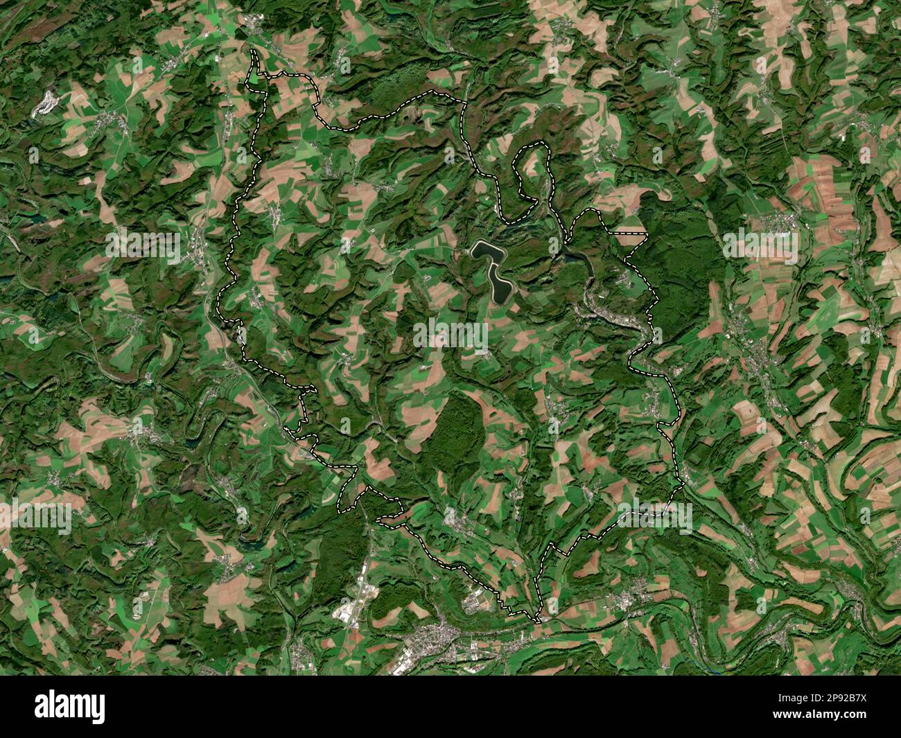 Canton Vianden, canton of Luxembourg. Low resolution satellite map ...