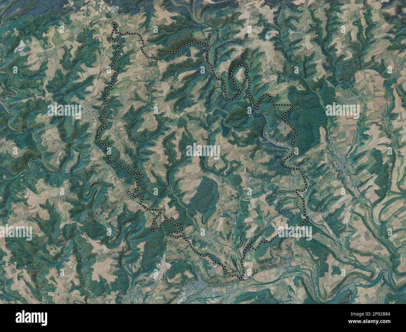 Canton Vianden, canton of Luxembourg. High resolution satellite map ...
