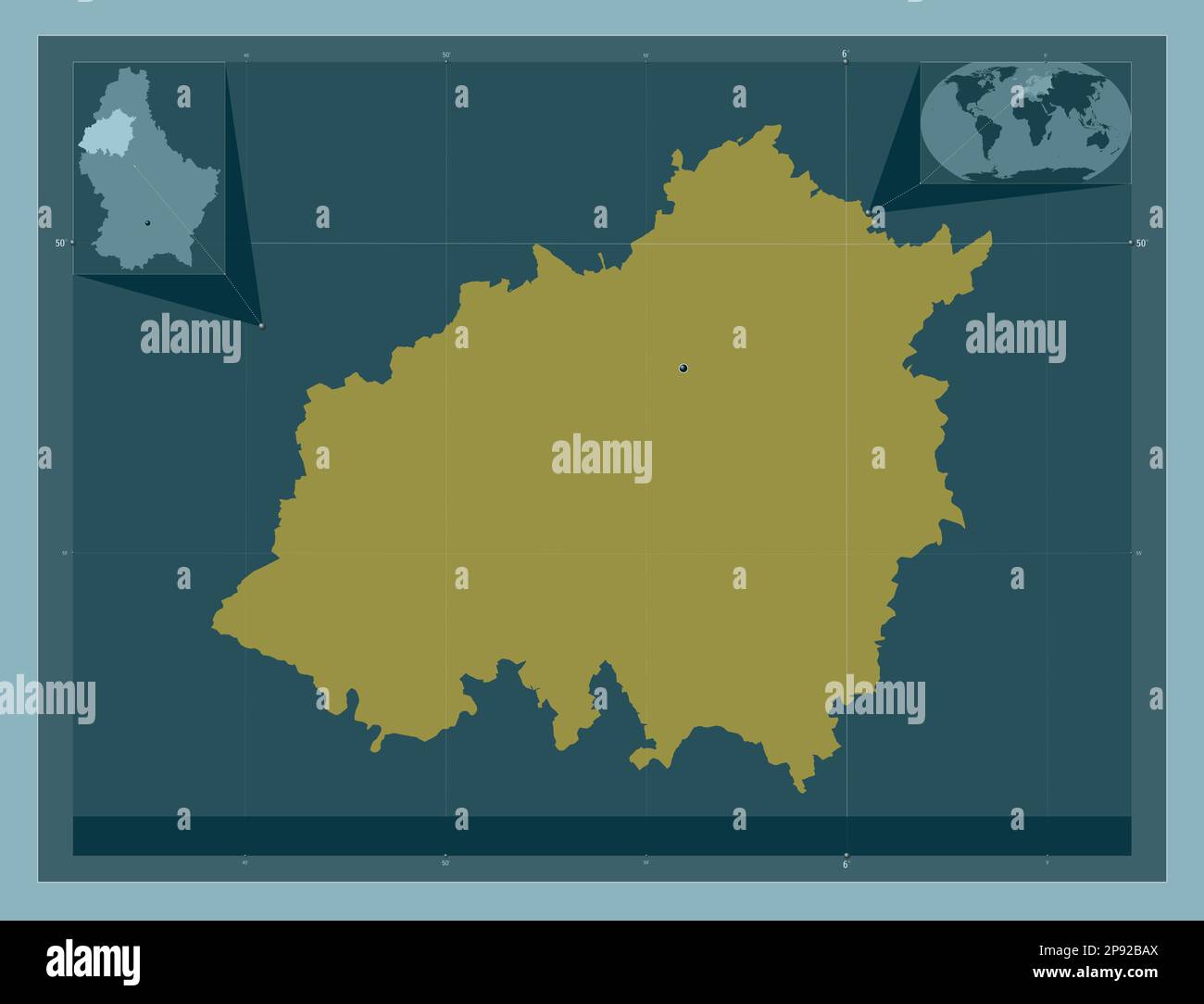 Canton Wiltz, canton of Luxembourg. Solid color shape. Locations of ...