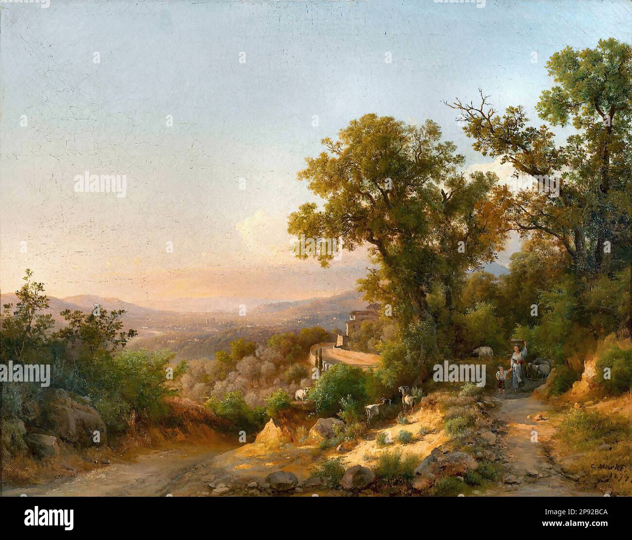 Markó II Károly - Blick Auf Florenz - Magyar Iskola - XIX - Markó II ...