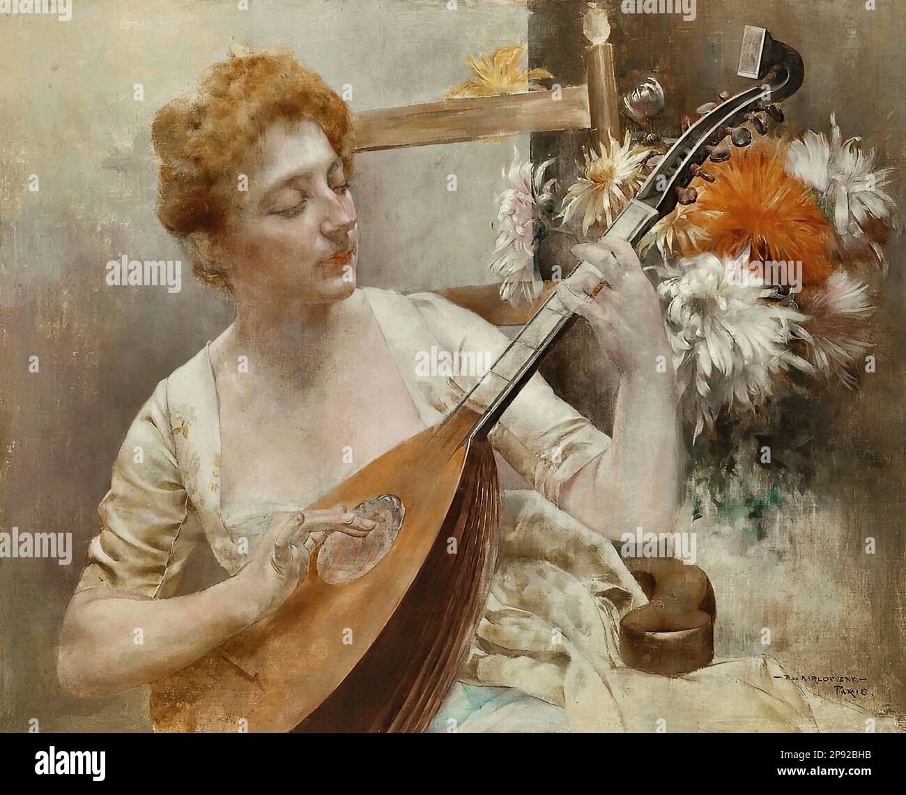 Karlovsky Bertalan - Mandolinos lány - Magyar Iskola - XIX - Karlovsky ...