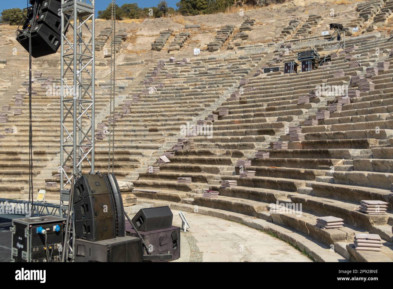 Bodrum amphitheatre stage setup Stock Photo - Alamy