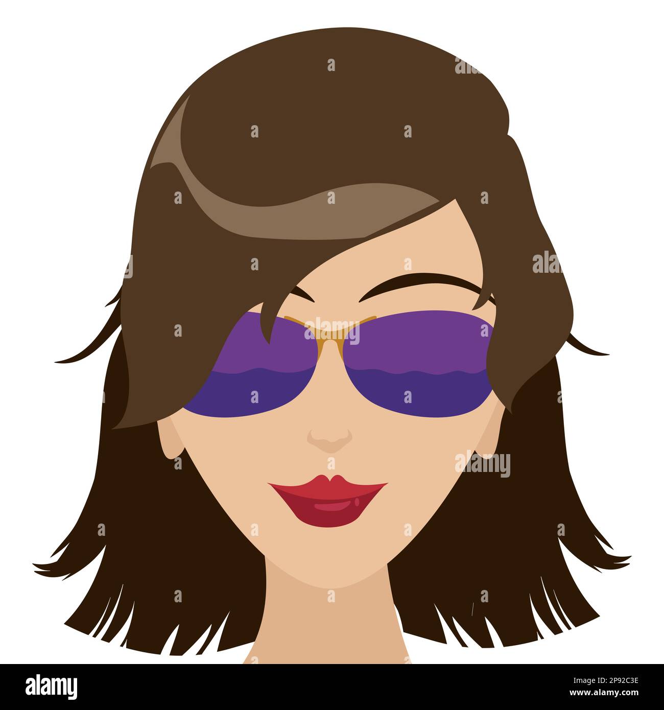 Portrait pretty lady in Stock Vector Images - Alamy