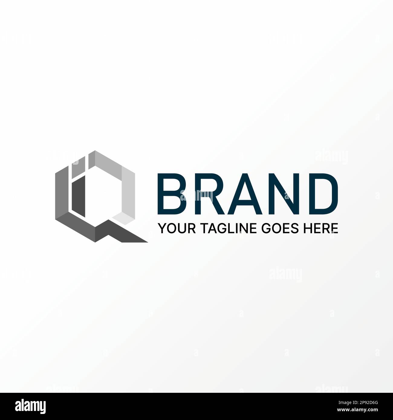 Logo design graphic concept creative premium free vector stock unique letter word IQ inside ...