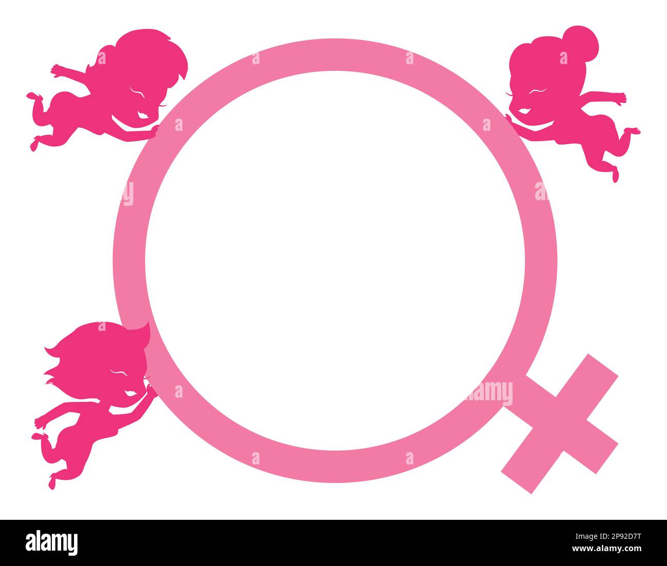 Vector illustration three cartoon women Cut Out Stock Images & Pictures ...
