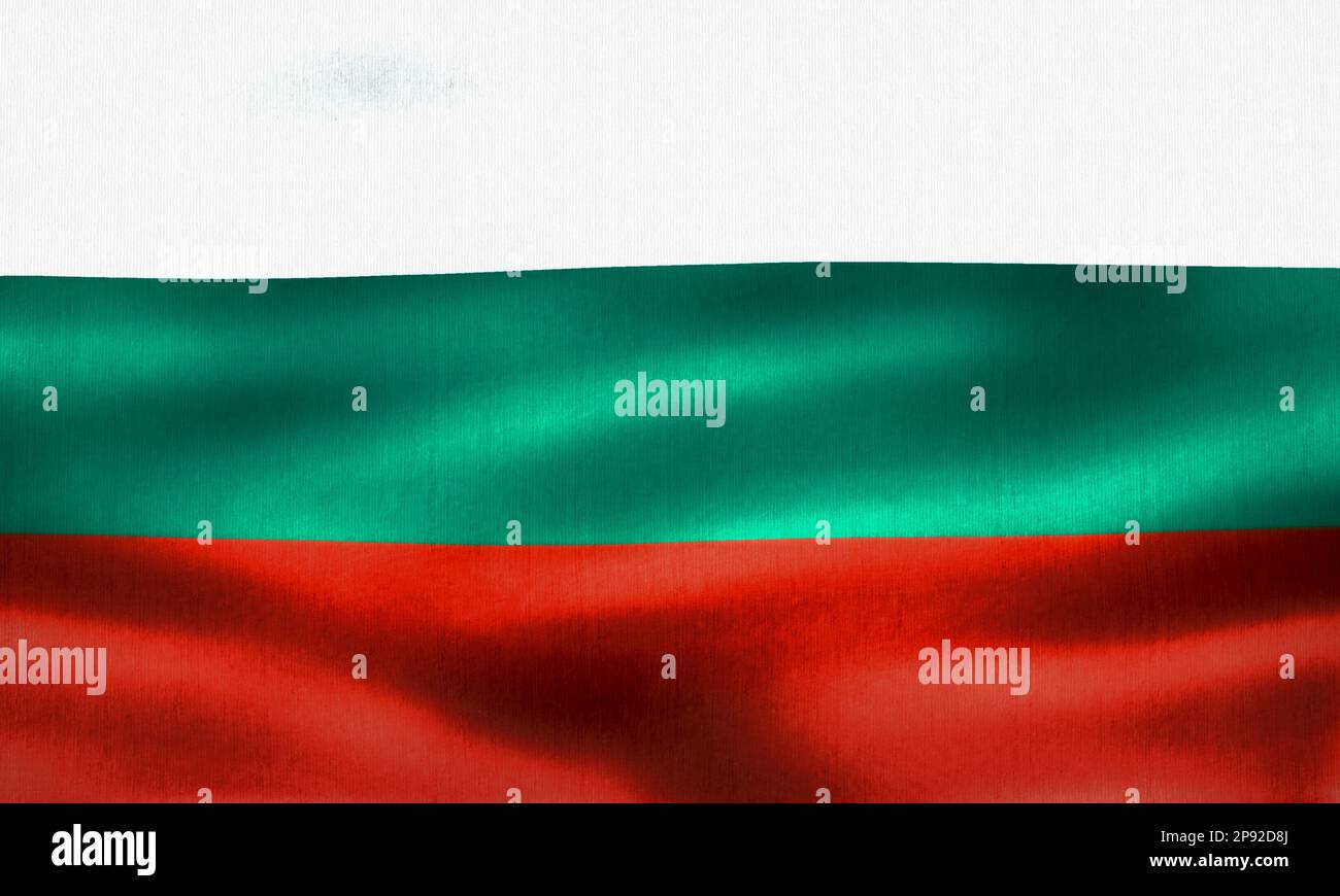 Bulgaria flag - realistic waving fabric flag Stock Photo - Alamy