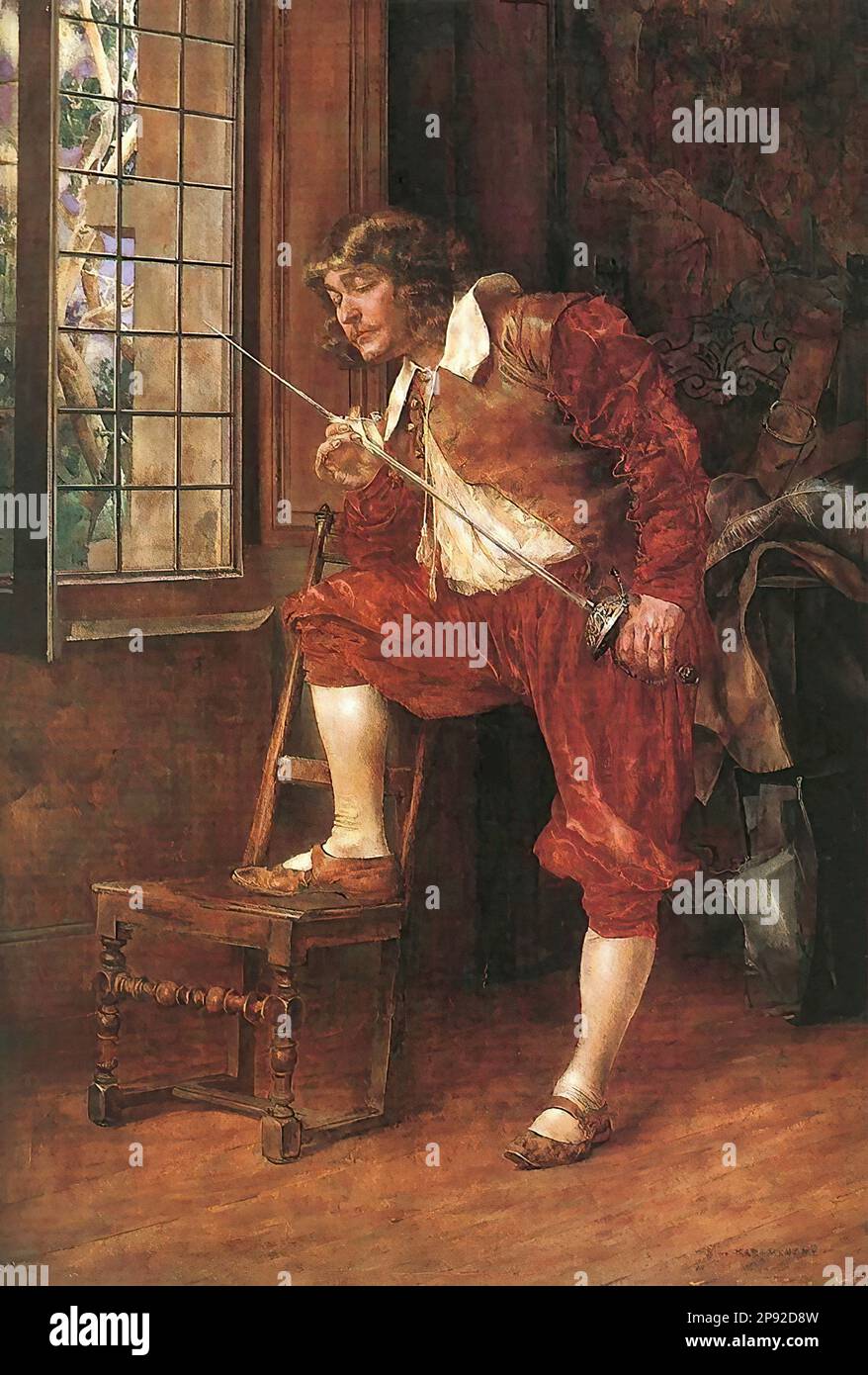 Karlovsky Bertalan - XIII. Lajos korabeli figura - Magyar Iskola - XIX ...