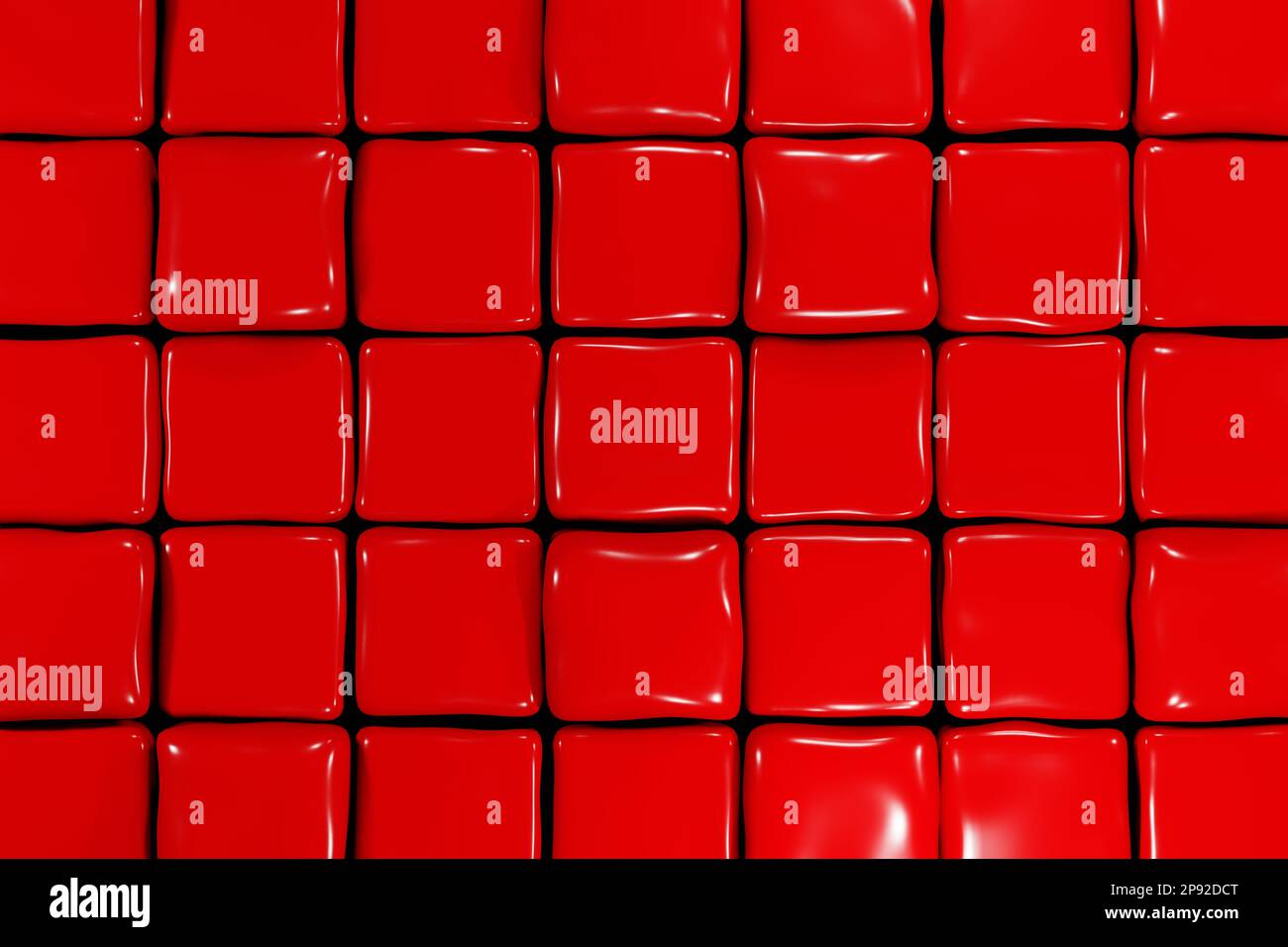 Abstract Background With Soft Red Cubes Jelly Red Cubes Background 3d Render Colorful Elastic