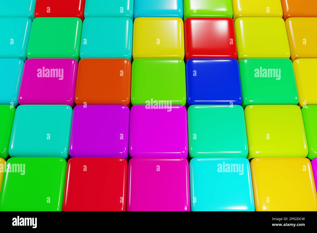 Abstract background with soft colored cubes. Jelly colorful cubes ...