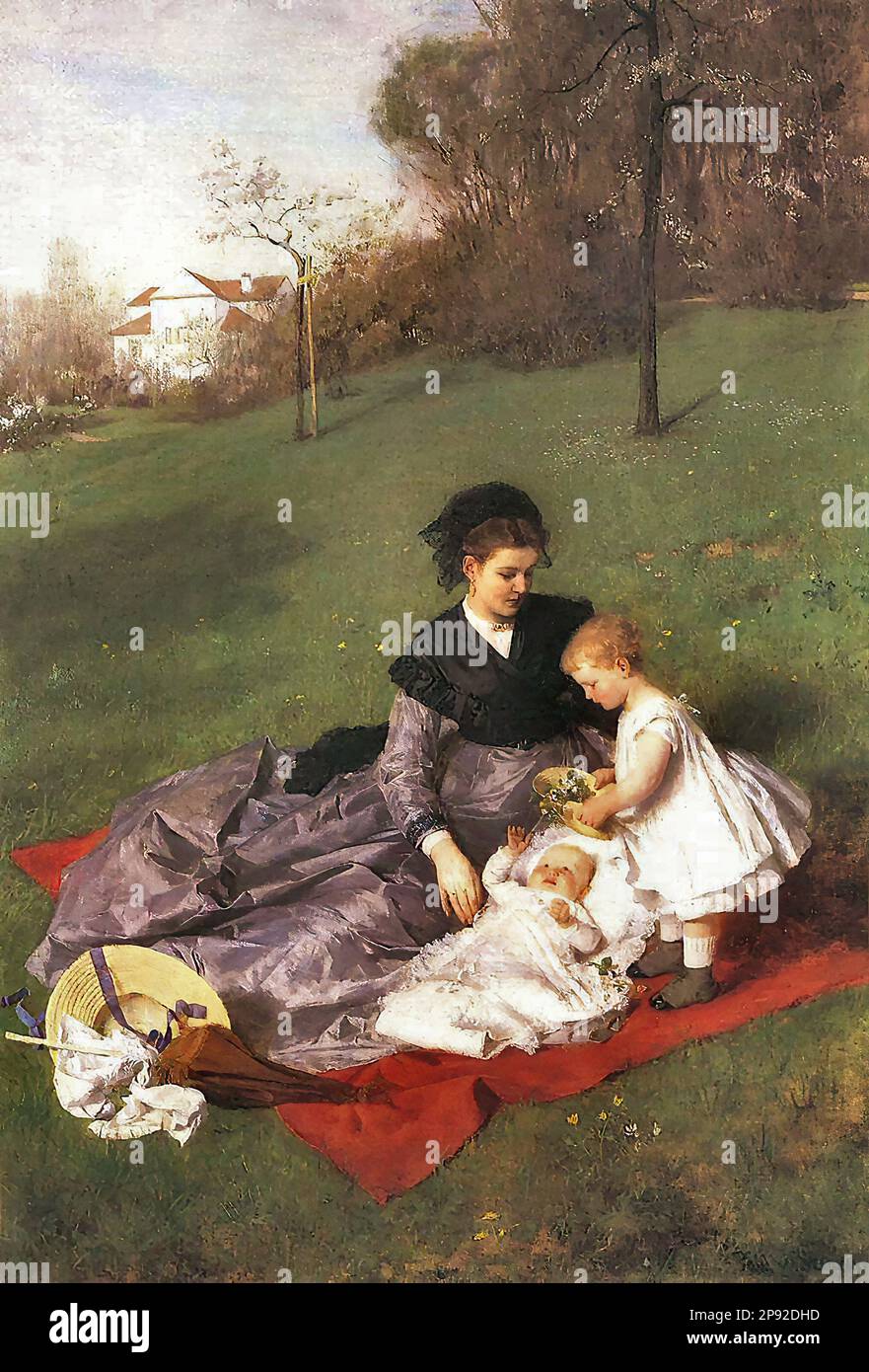 Szinyei Merse PáL - Anya és gyermekei - Magyar Iskola - XIX - Szinyei ...