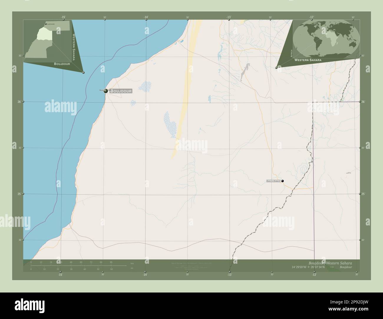 Boujdour, province of Western Sahara. Open Street Map. Locations and ...